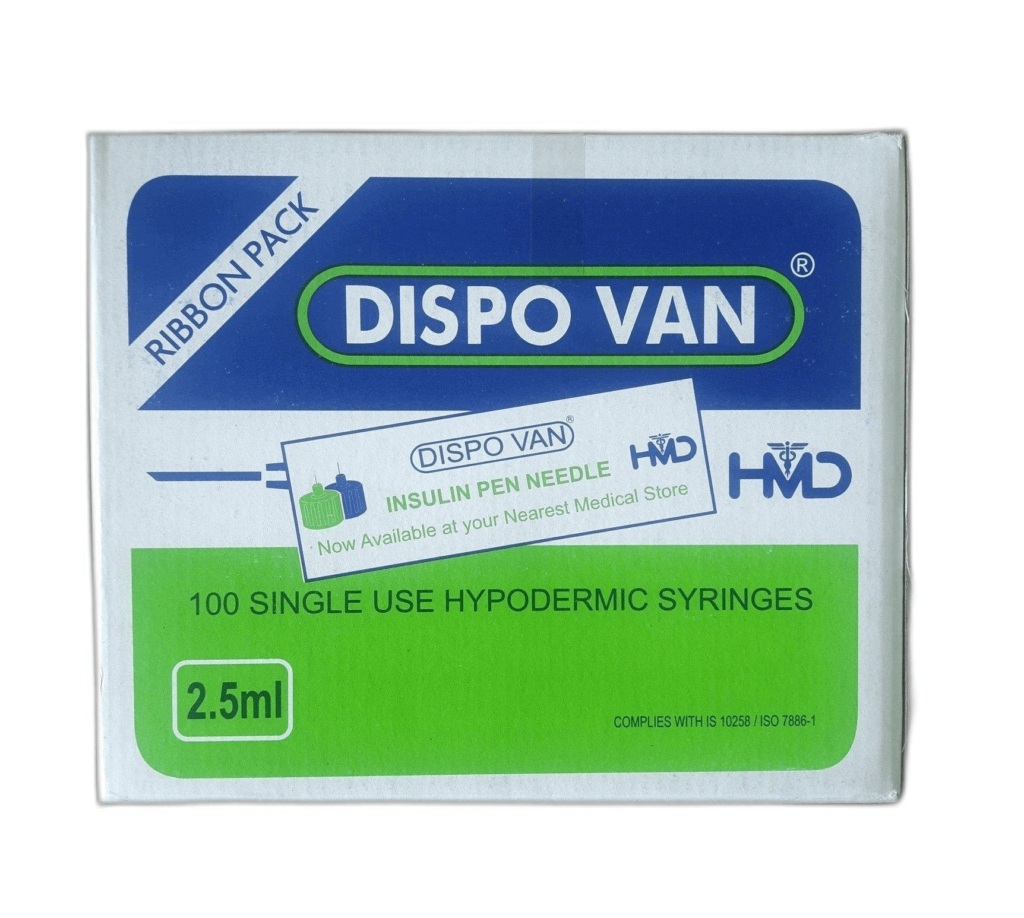 Dispovan 2.5 ml Syringe 24G With Needle - Surgical Dekho
